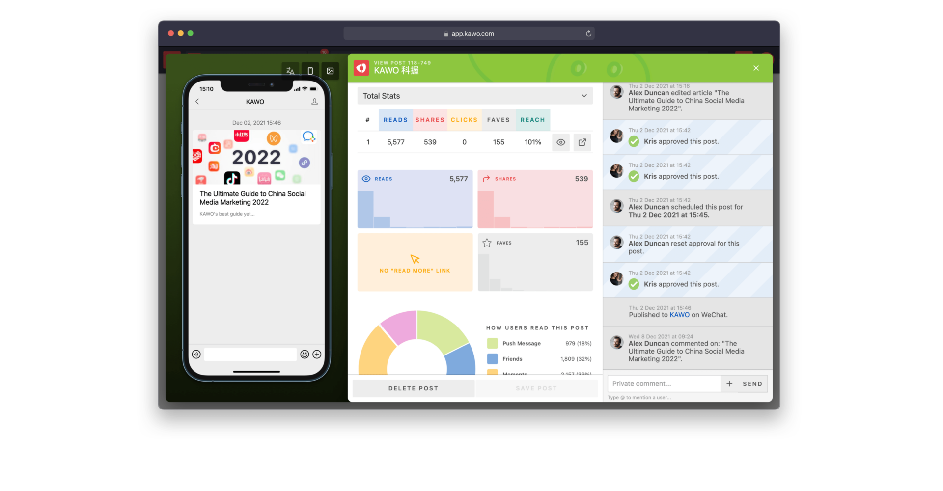 Analytics Report on WeChat Metrics | KAWO 科握